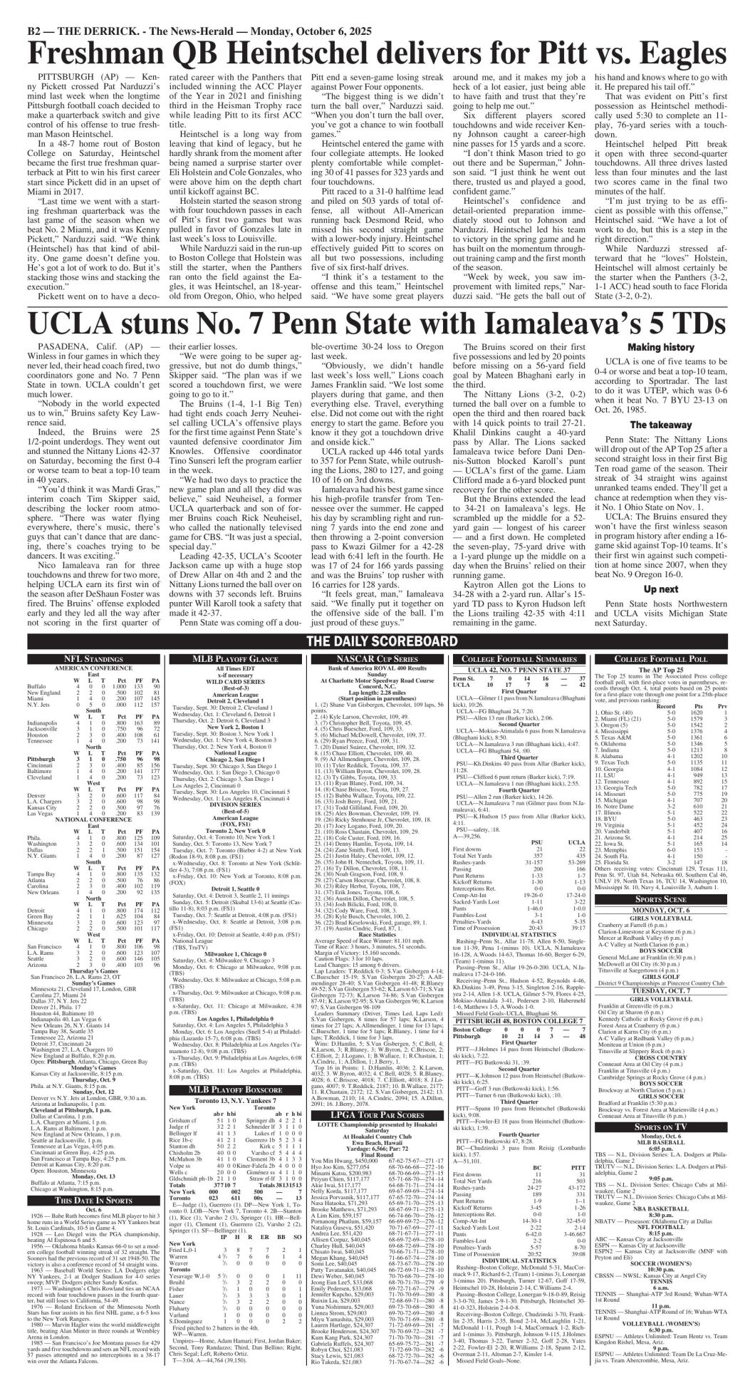 Scoreboard | Local Sports | thederrick.com