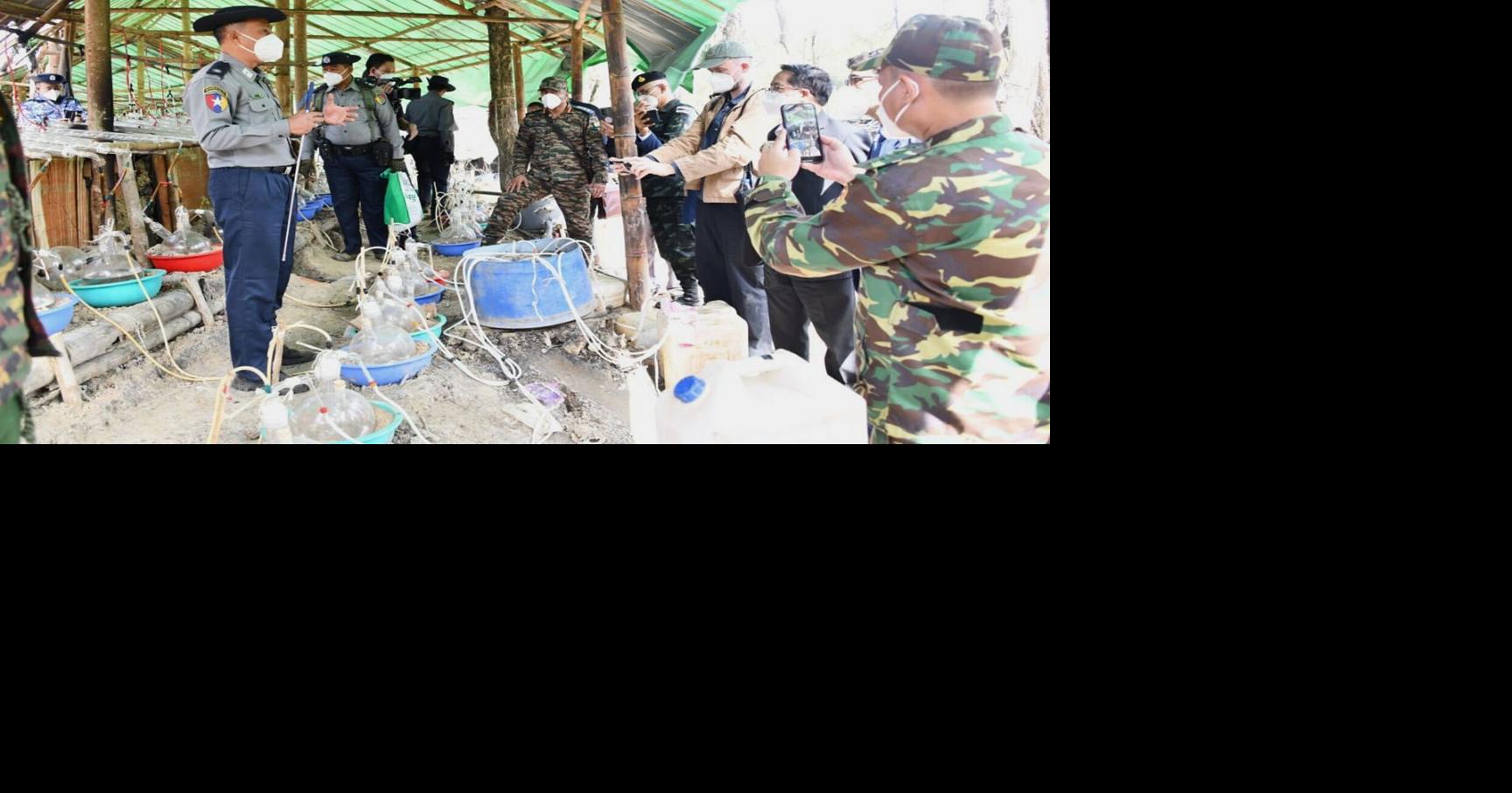 Myanmar's military government claims a record seizure of illicit drugs ...