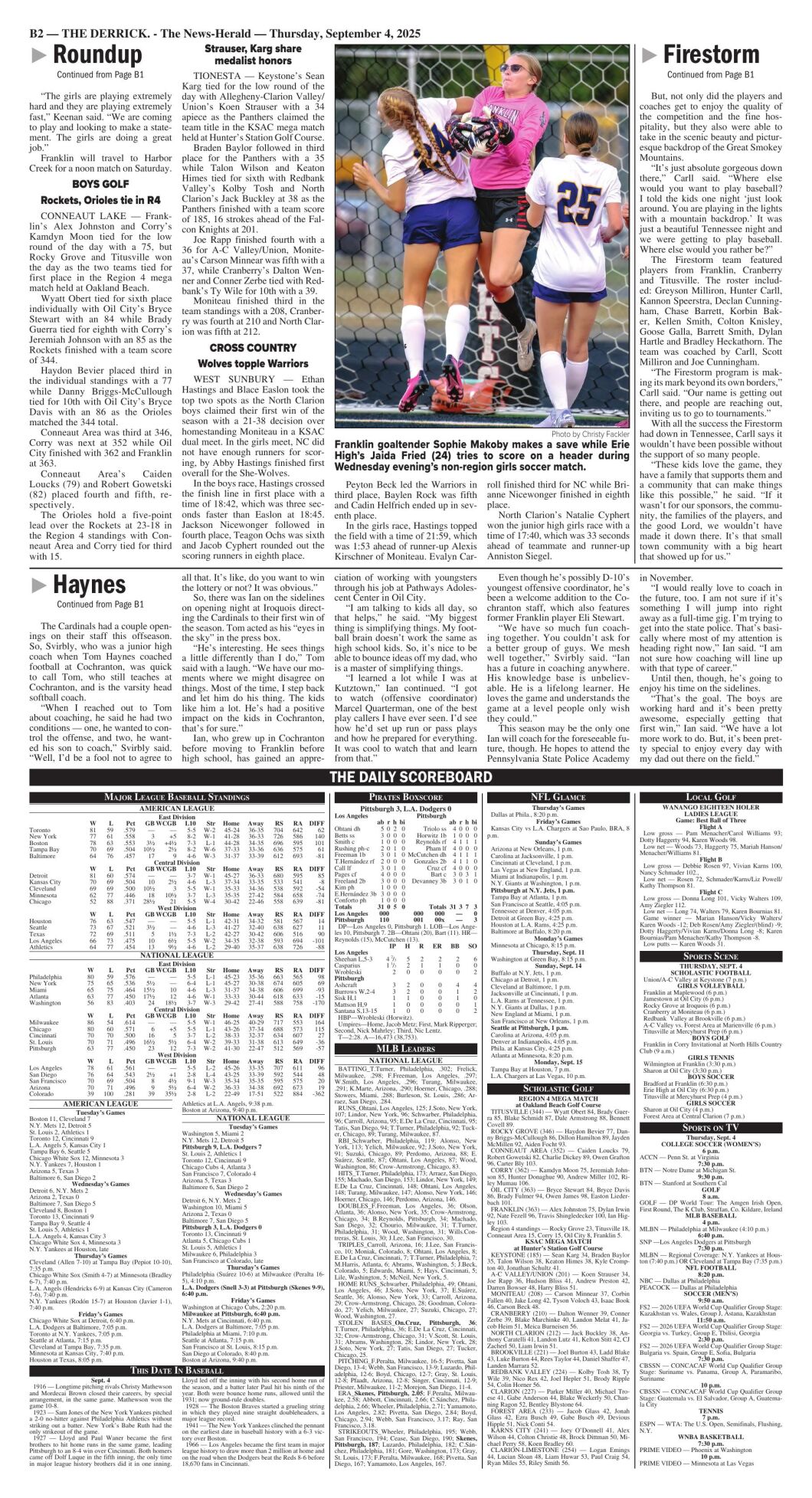 Scoreboard | Local Sports | thederrick.com
