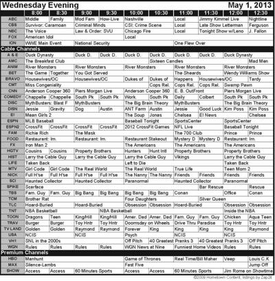 TV Listings | Archives | thederrick.com