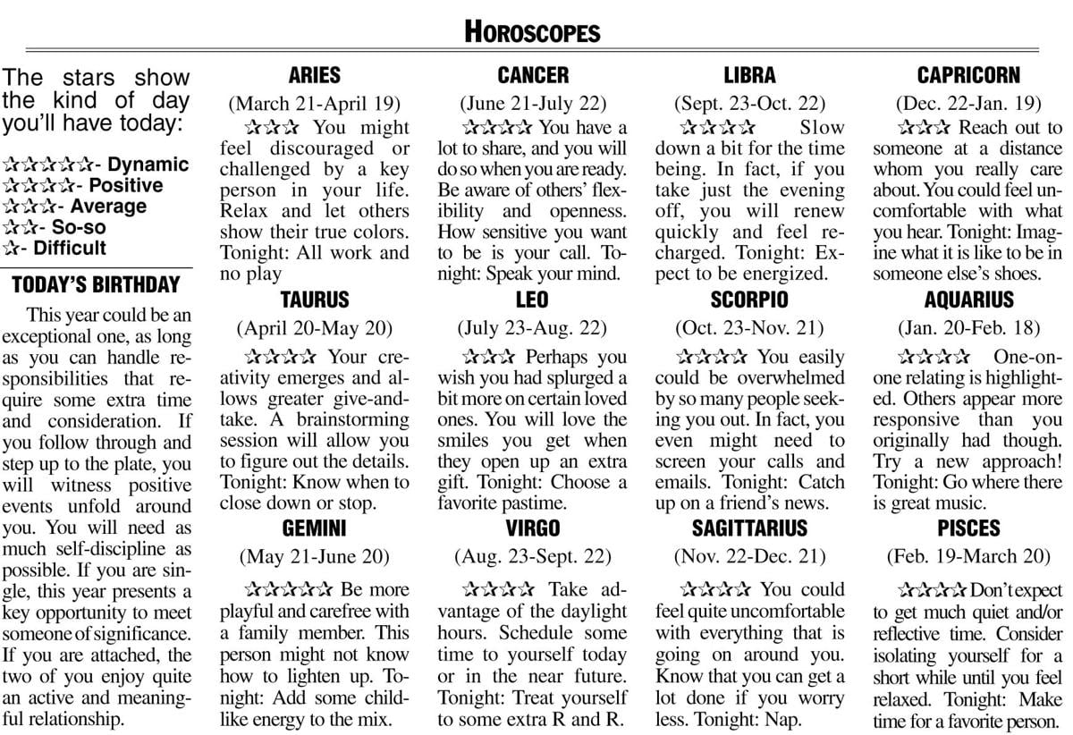 Horoscopes | Letters & Columns | thederrick.com