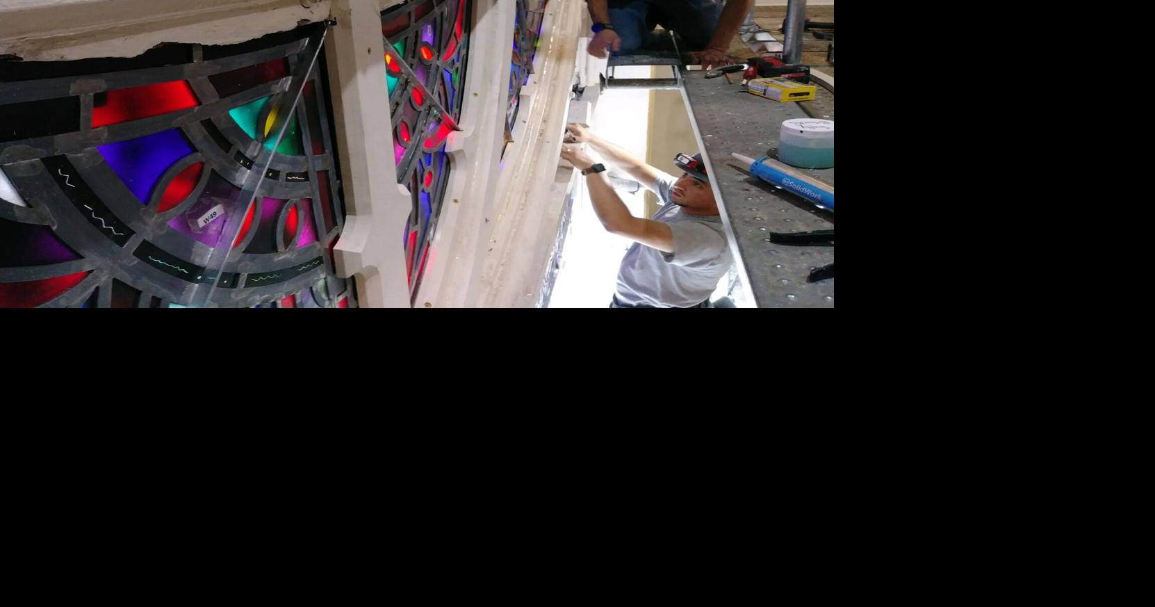 Final stained glass window re-installed at St. Joseph Church | Free ...