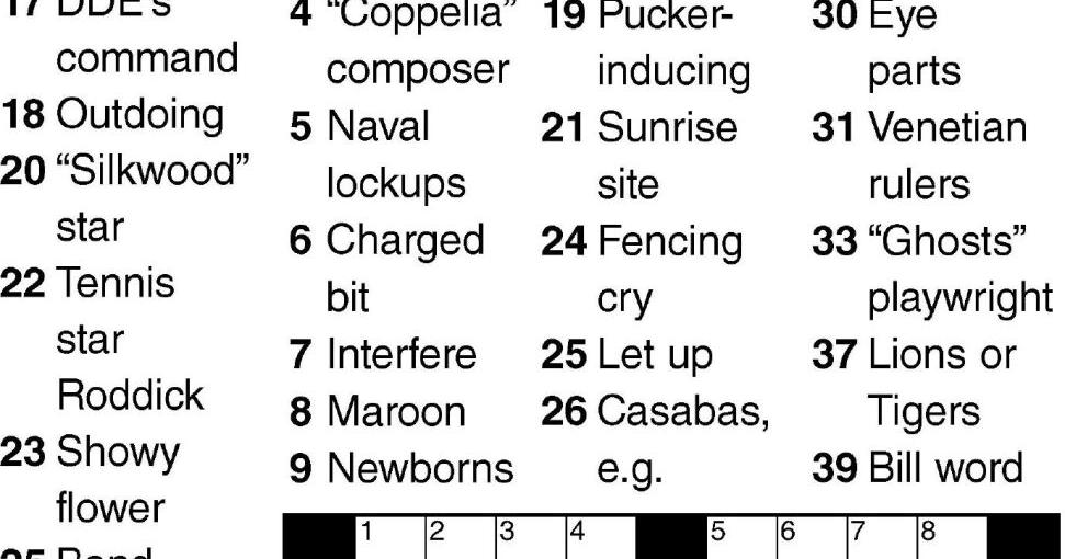 Crossword | Entertainment | thederrick.com