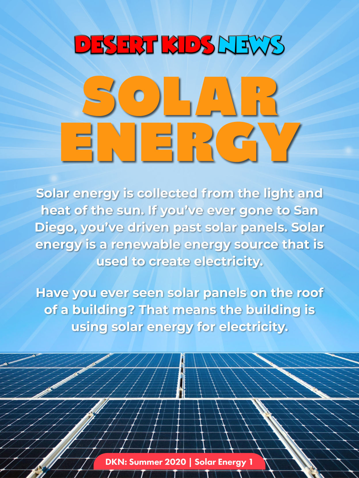 DKN: Solar Energy | Desert Kids News | thedesertreview.com