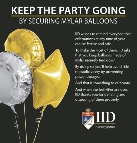 IID asks public to keep metallic balloons secure as Mother's Day ...