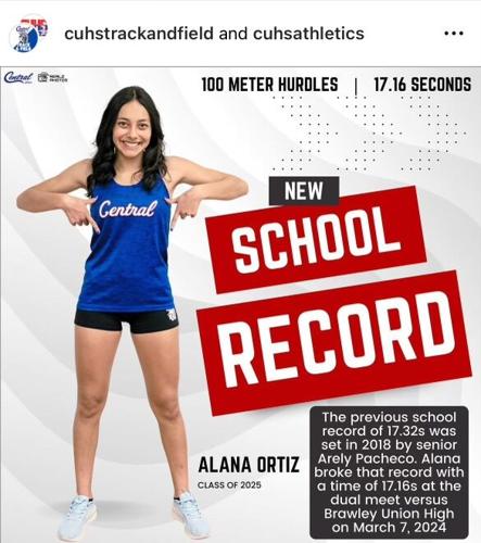 Alana Layla Ortiz tops record books for CUHS track and field | Sports ...
