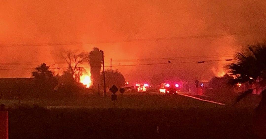 Niland evacuated as windy fire rips the township in five alarm fire ...