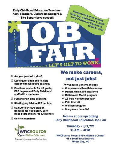 Job fair aims to recruit for early childhood education | News ...