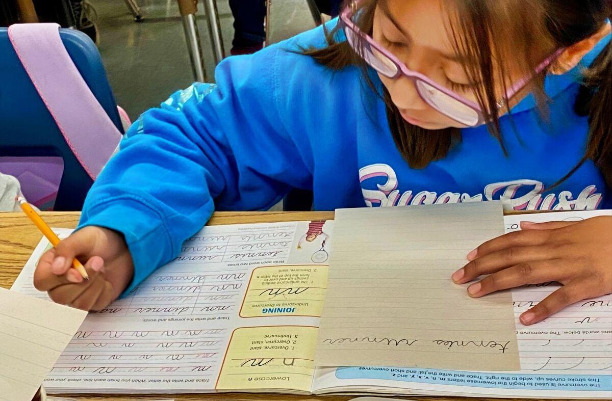 Cursive Revival: Students Master Handwriting | Schools | theeastsiderla.com