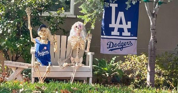 Skeletons cheering on the Dodgers | Eagle Rock News | theeastsiderla.com