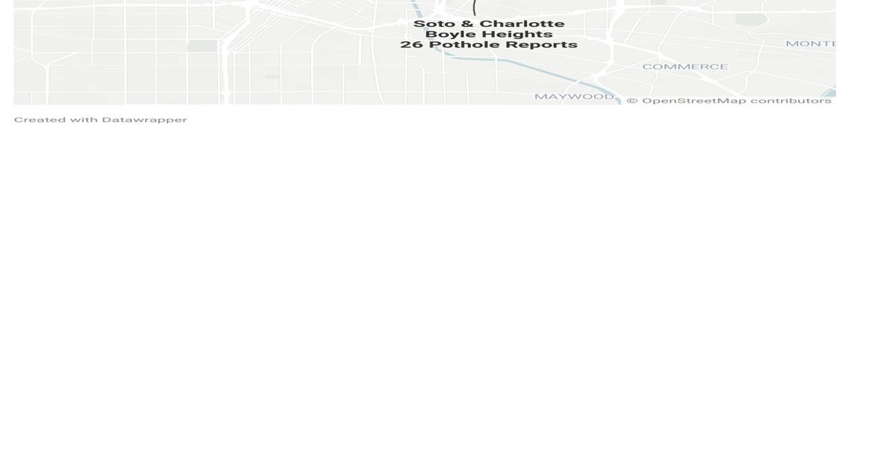 Where the suspension-rattling, bone-jarring Eastside potholes are ...
