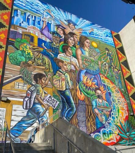 East L.A. artist turns high school gym into his canvas | East LA News ...