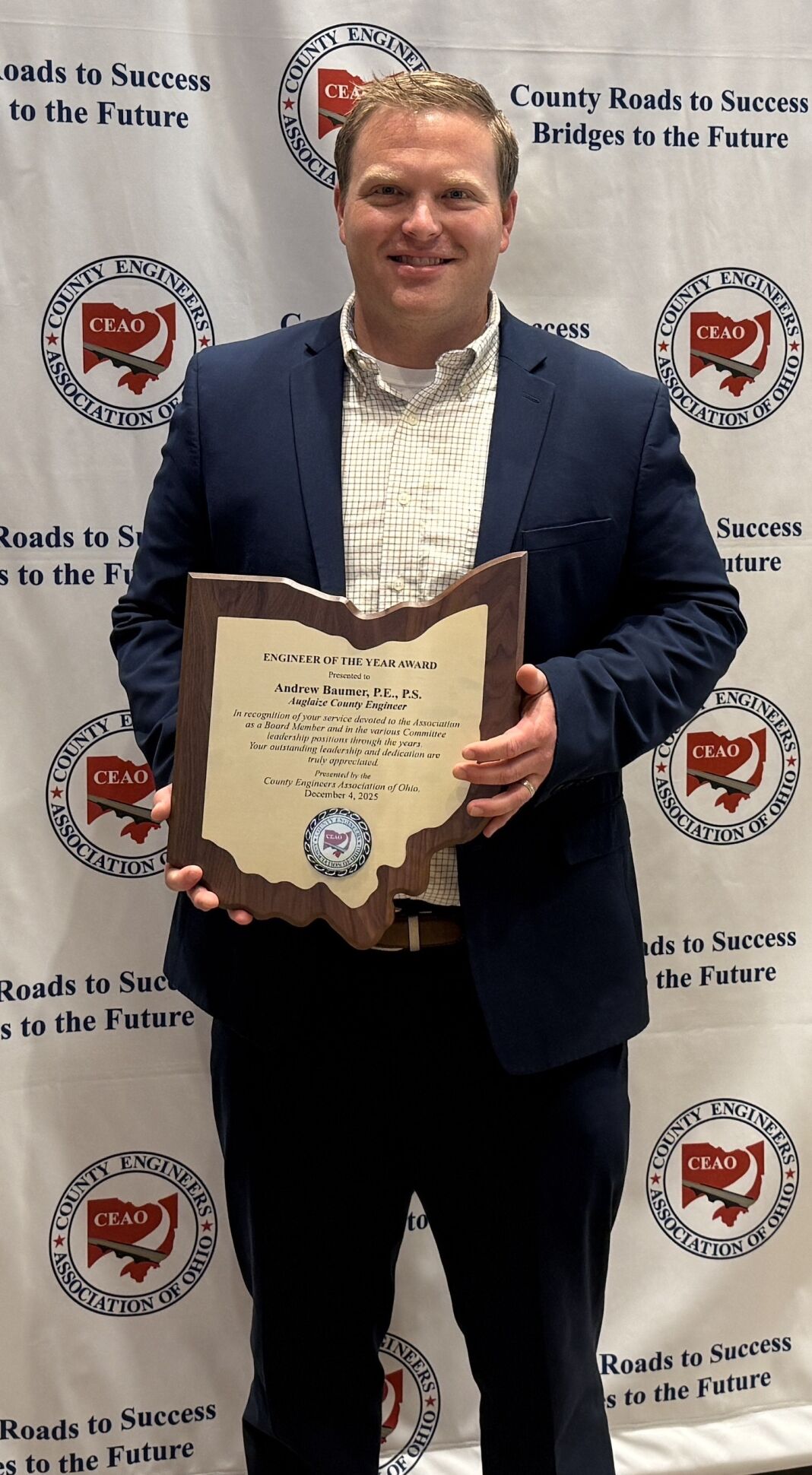 Auglaize County Engineer Andrew Baumer wins the 2025 Engineer of the ...
