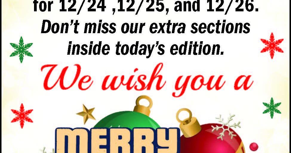 Merry Christmas from The Evening Leader | News | theeveningleader.com