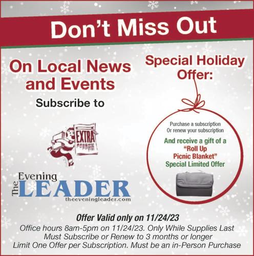 Evening Leader Subscription | Announcements | theeveningleader.com