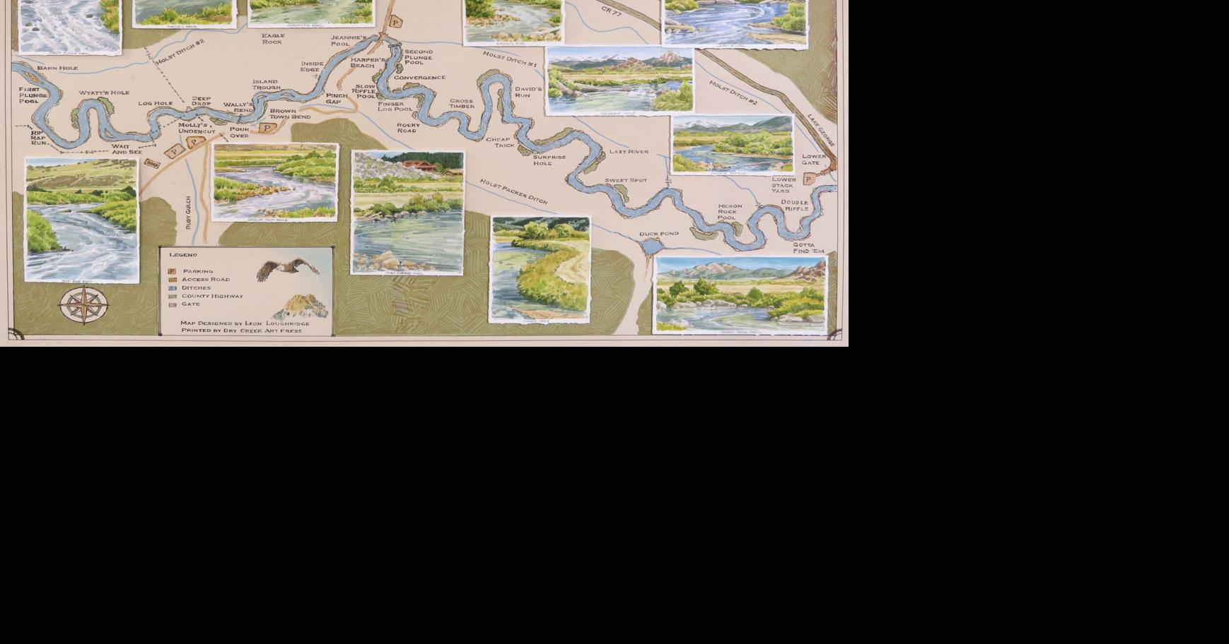 Artist Leon Loughridge creates Tarryall Creek fly fishing maps | Local ...