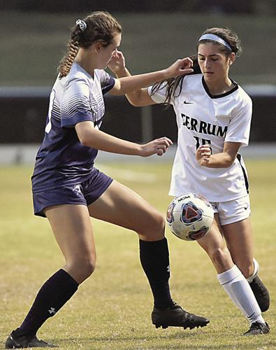Ferrum College women's soccer action