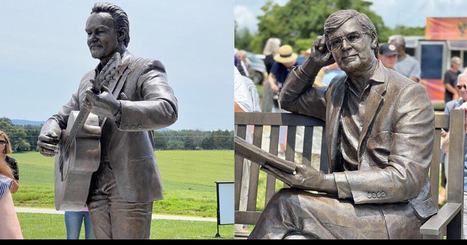 Nelson County unveils statues of Earl Hamner, Jimmy Fortune