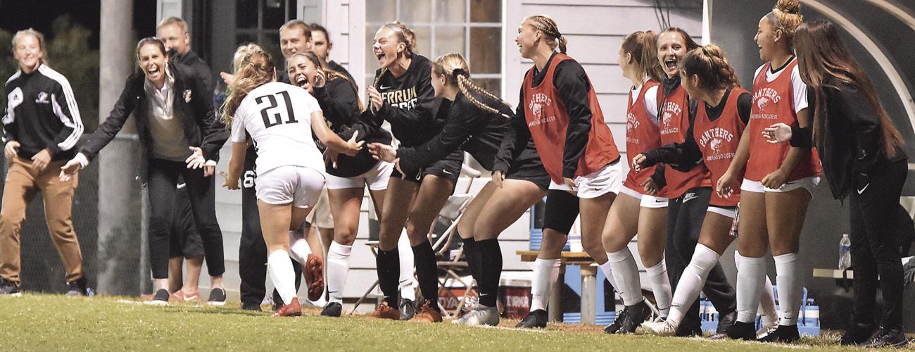 Ferrum College women's soccer action
