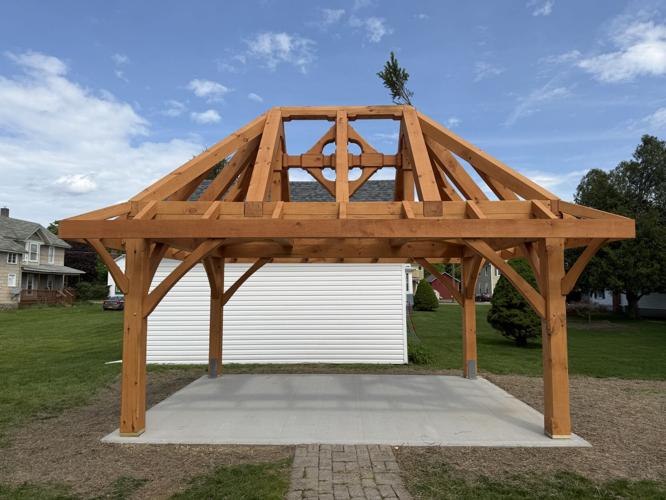 Wayland-Cohocton students raise 11th timber frame at Vincent House ...