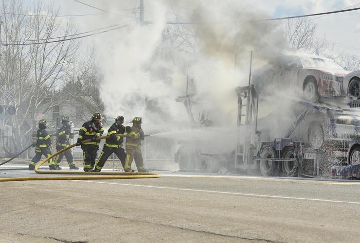 WATCH: Tractor-trailer and vehicular cargo burn in intense Pavilion ...