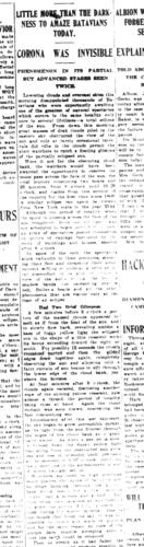 Once in a lifetime: 1925 was last time total solar eclipse graced ...