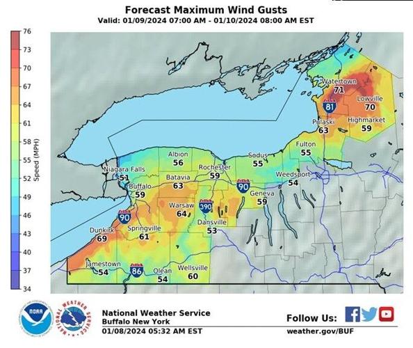 High wind warning begins Tuesday in GLOW region | News | thelcn.com