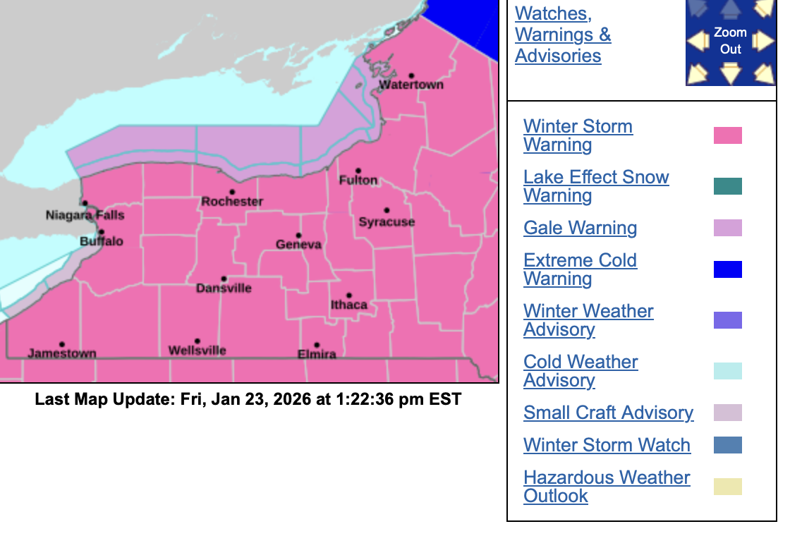 Winter storm warnings issued across New York state | News | thelcn.com