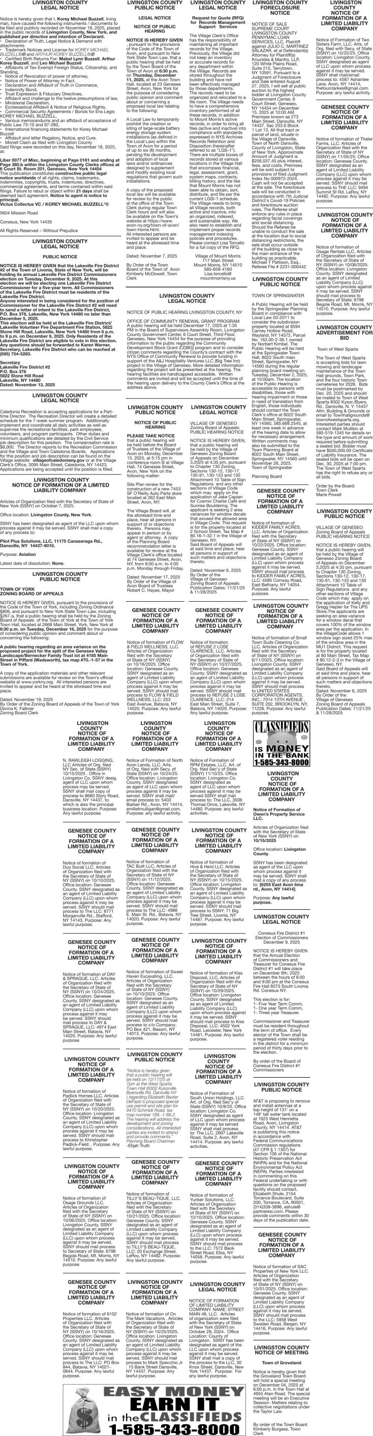 Legal Notices — 11.28.2025 | Legal Notices | thelcn.com