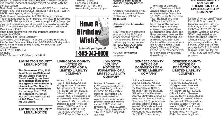 Legal Notices — 12.05.2025 | Legal Notices | thelcn.com
