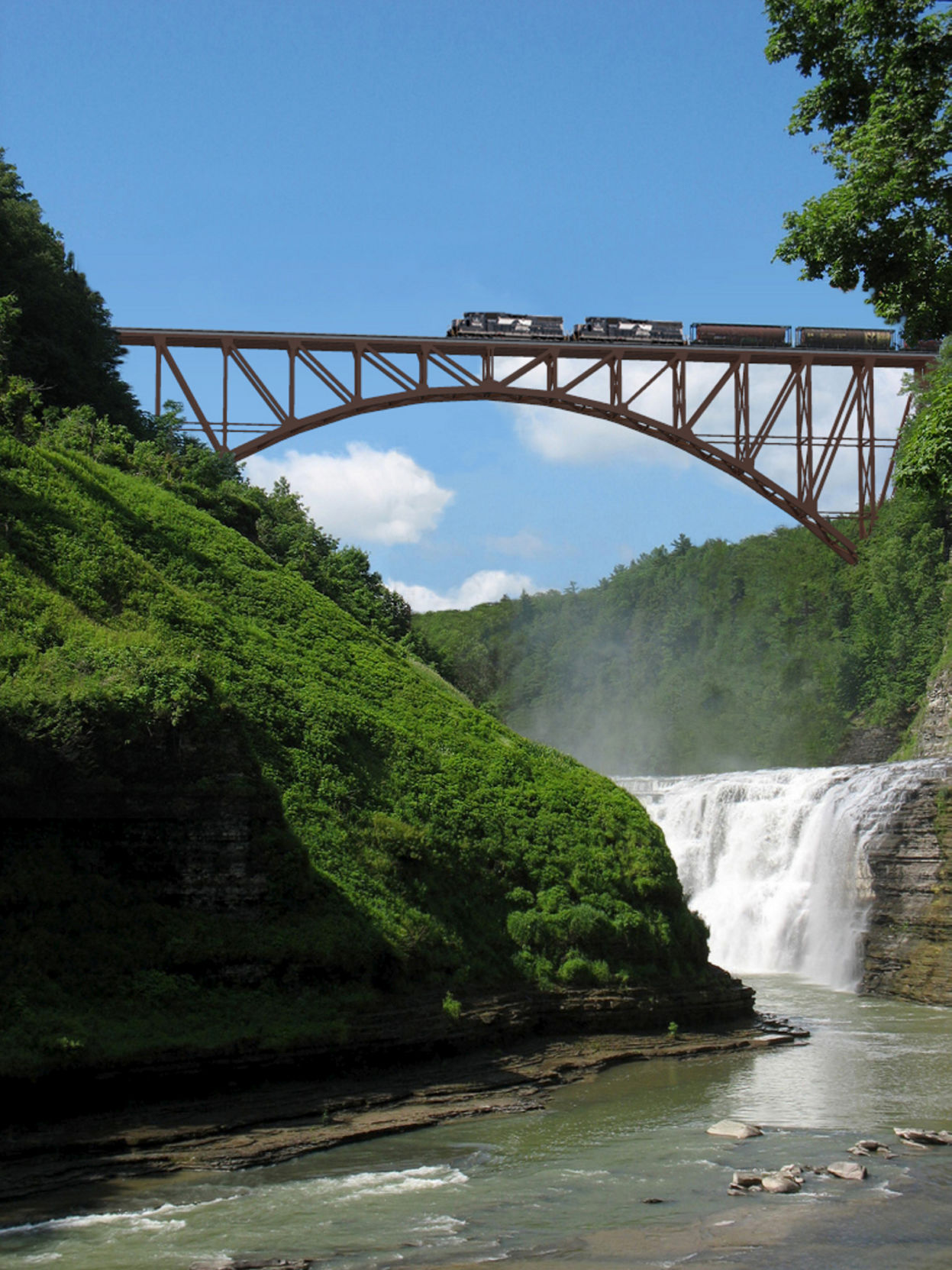 Construction begins on Portageville Bridge arch | Local News | thelcn.com