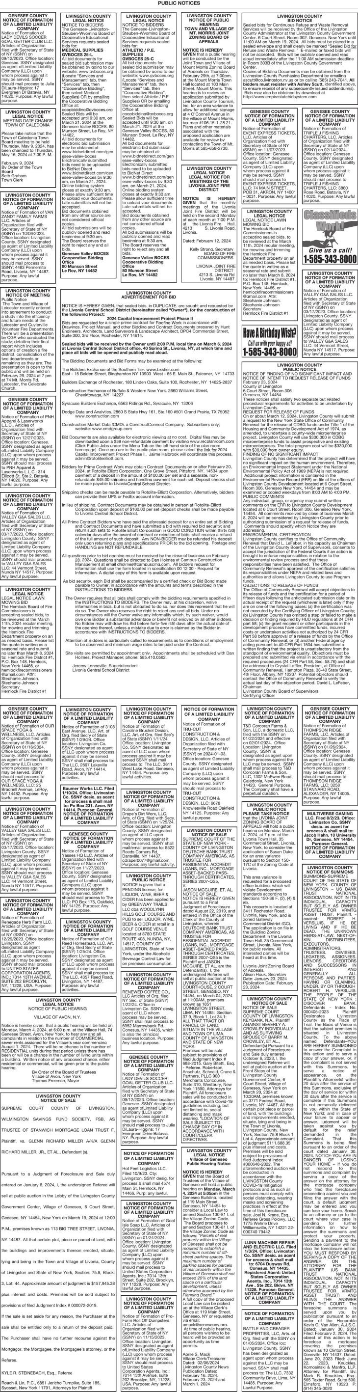 Legal Notices — 02.23.2024 | Legal Notices | thelcn.com