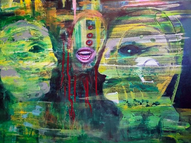 Creating cool designs: Bergen artist explores ways of applying paint ...