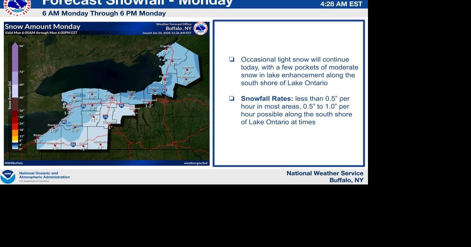 Snow update: 1-3 inches forecast today for much of GLOW region | News ...