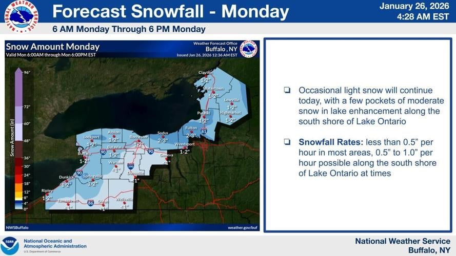 Snow update: 1-3 inches forecast today for much of GLOW region | News ...
