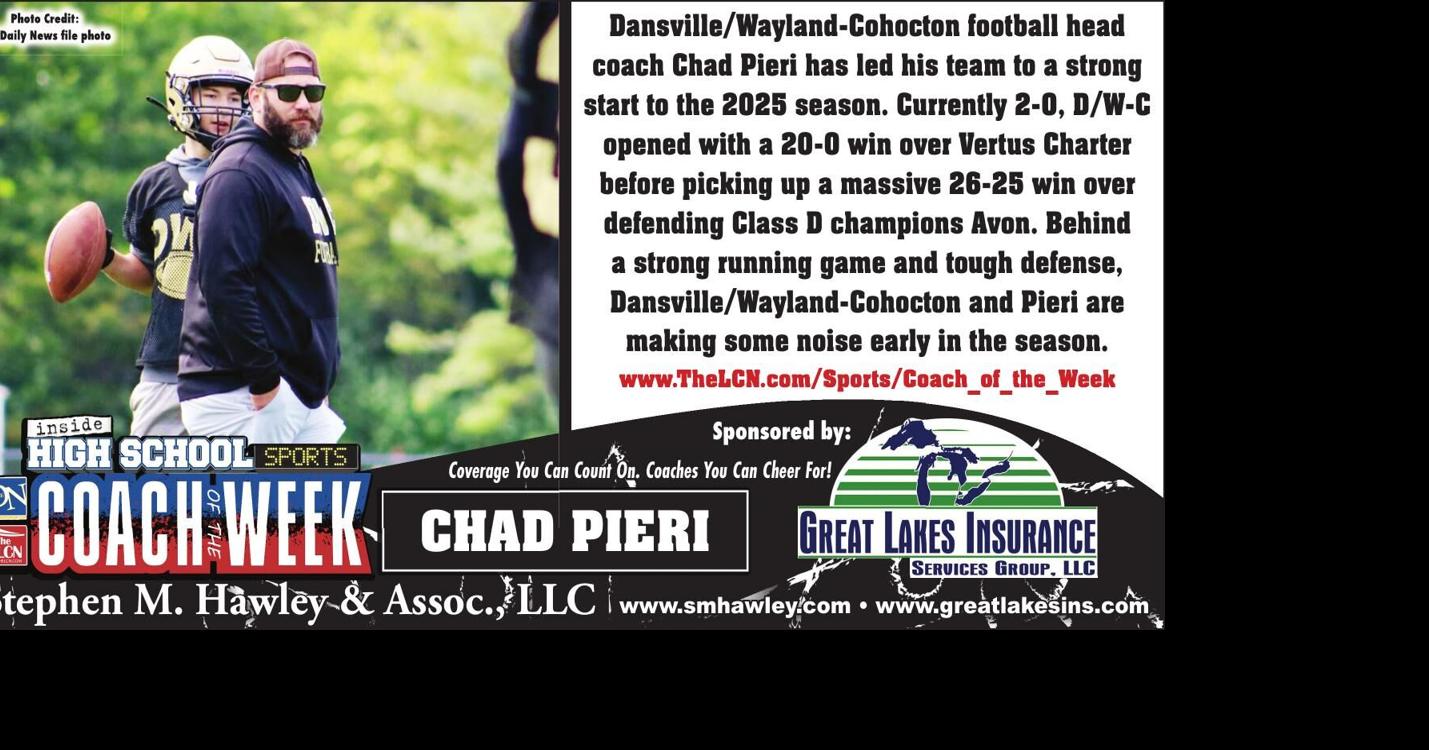 Livingston County News Coach of the Week (09/14-09/20): Chad Pieri | Dansville/Way-Coh Football ...