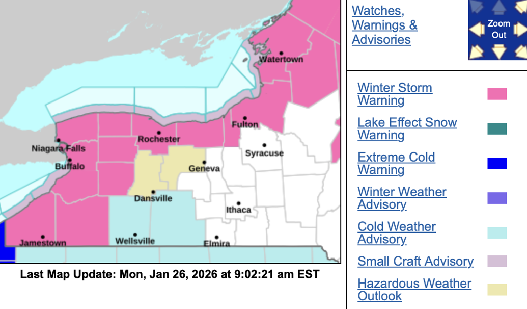 Cold weather advisory issued for Wyoming County; very cold wind chills ...