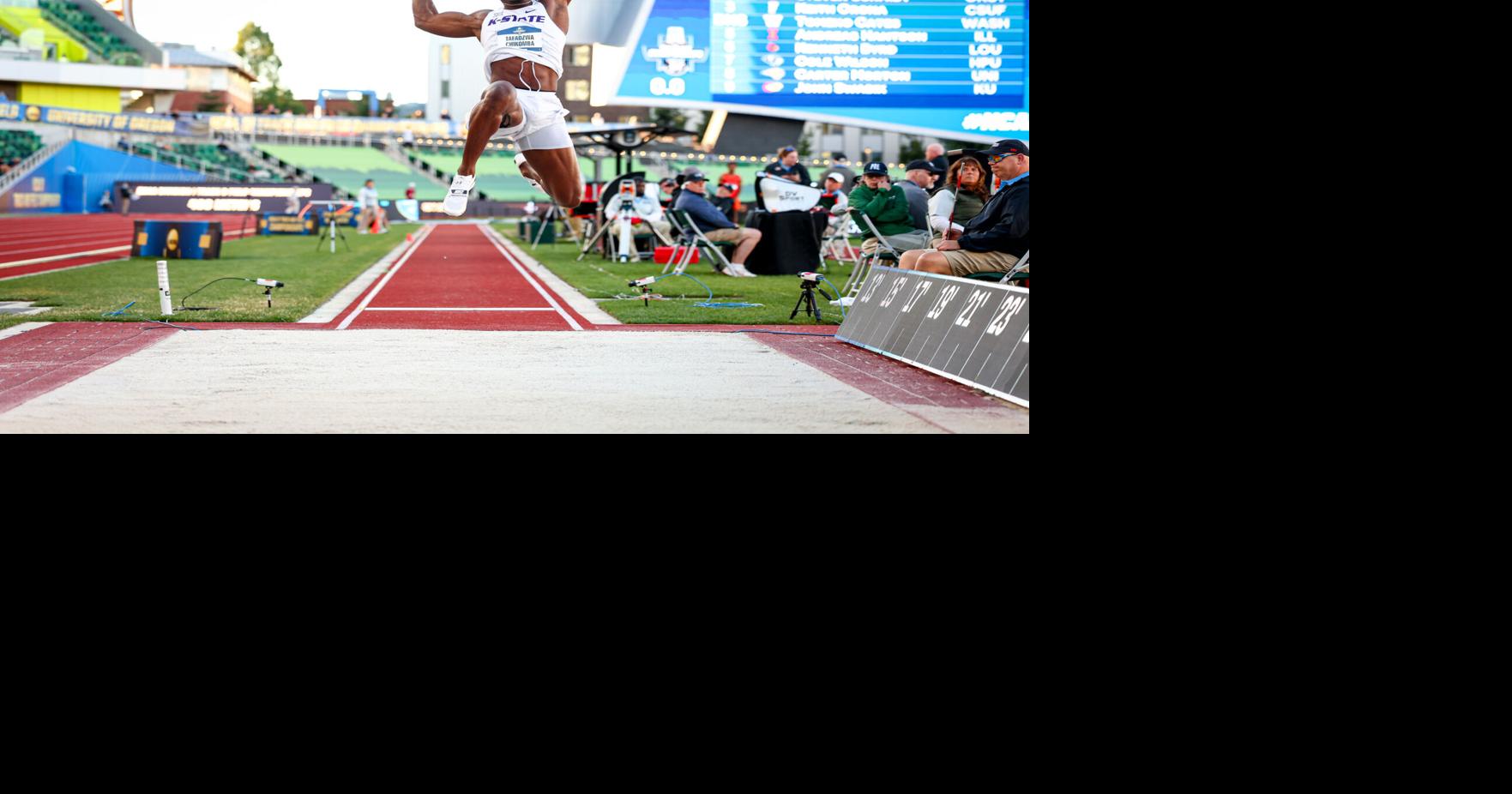 K-State long jumper Tah Chikomba wins long jump NCAA title | K-State ...