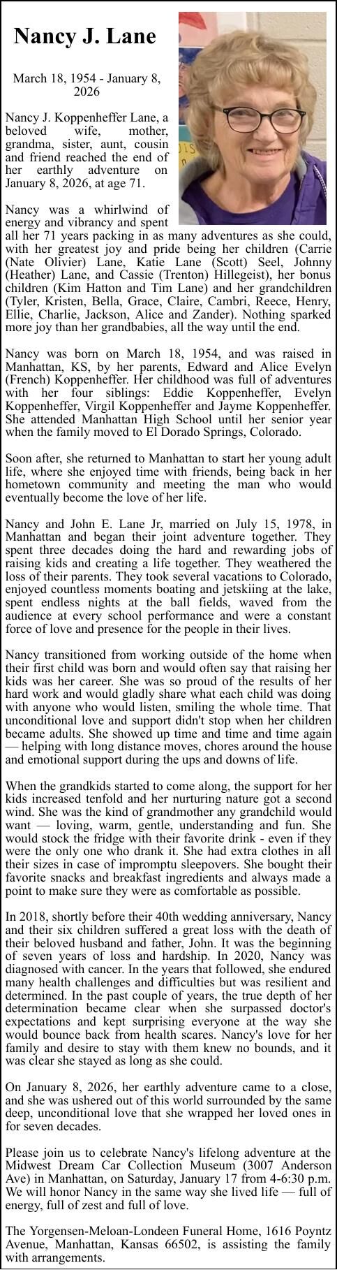 Nancy Lane | | themercury.com