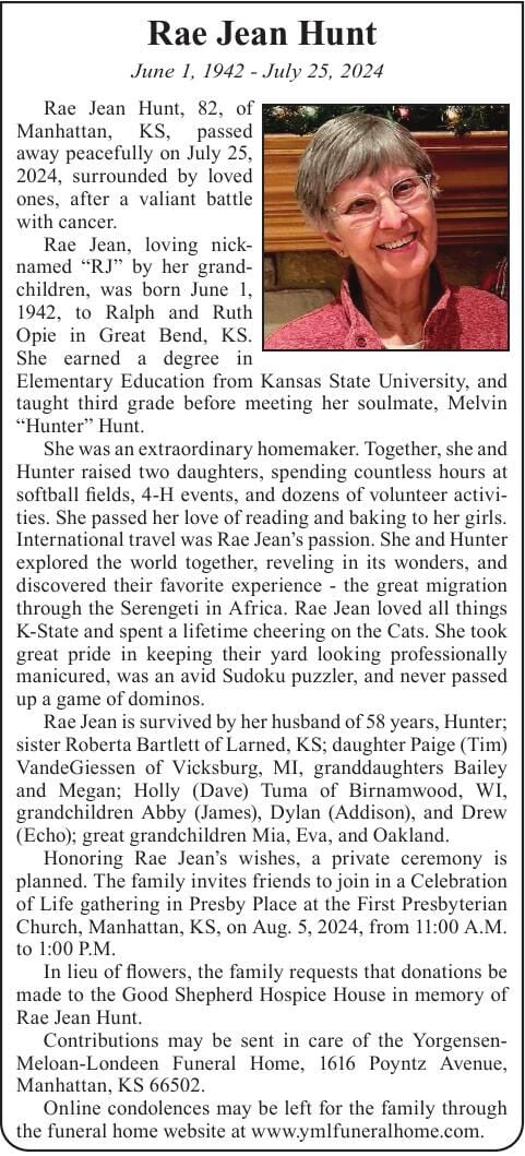 Rae Jean Hunt | | themercury.com