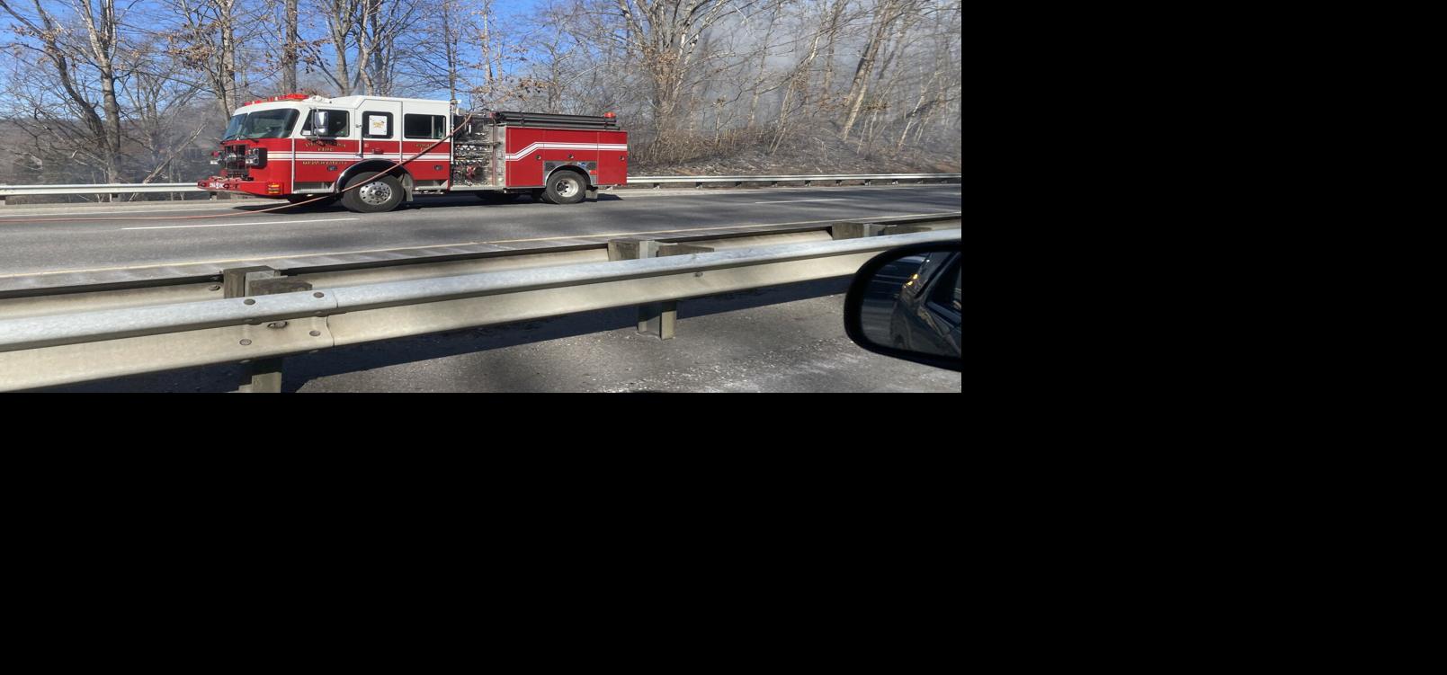 Brush fires on side of the highway create short traffic delays | News ...