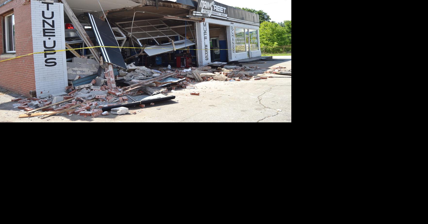 Car slams into building, causes 'significant damage' | News ...