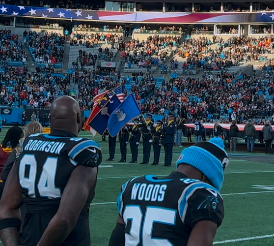 In the spotlight: Tuscola JROTC presents the colors at Carolina ...