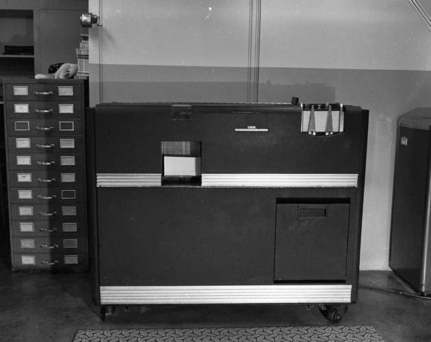 A glimpse inside Champion Paper and Fibre Company’s tabulating office ...