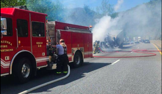 Vehicle fire slows I-40 traffic in Gorge | News | themountaineer.com