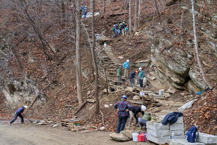 Set in stone: AT trailhead repaired after mega-washout last year | News ...