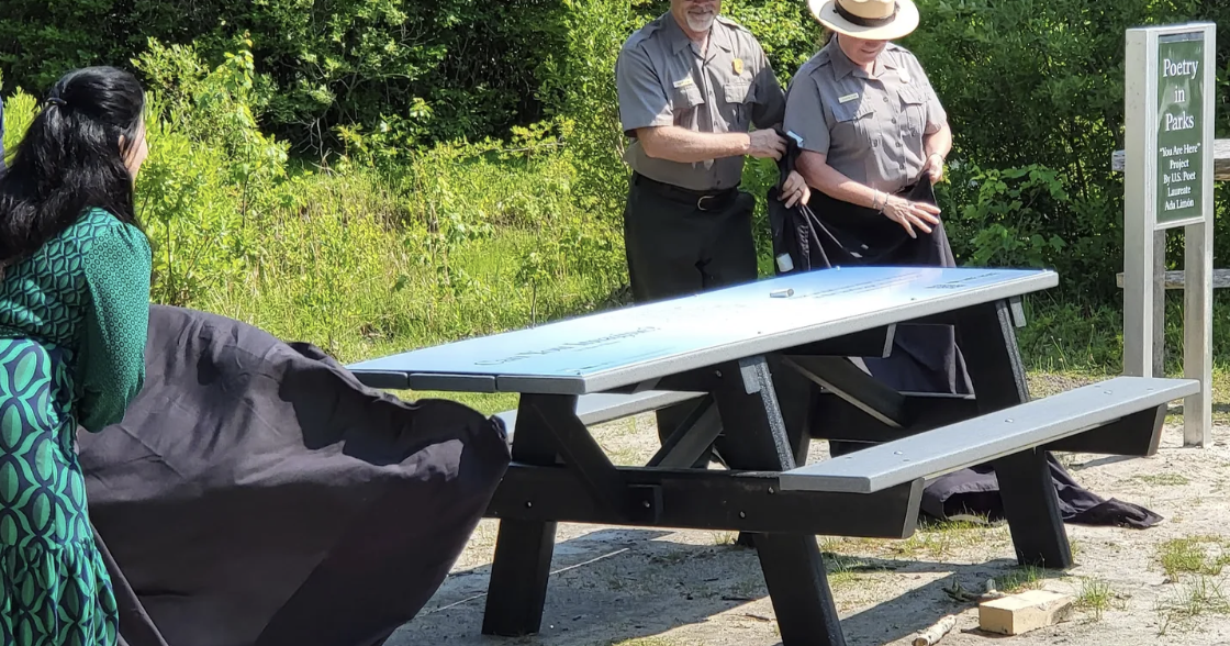 Picnic table inscribed with poem to be gifted to Purchase Knob by ...
