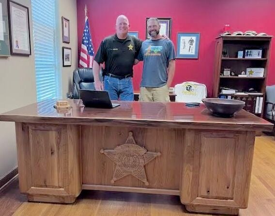 A desk for the ages: woodworker gifts $20,000 desk to sheriff | News ...