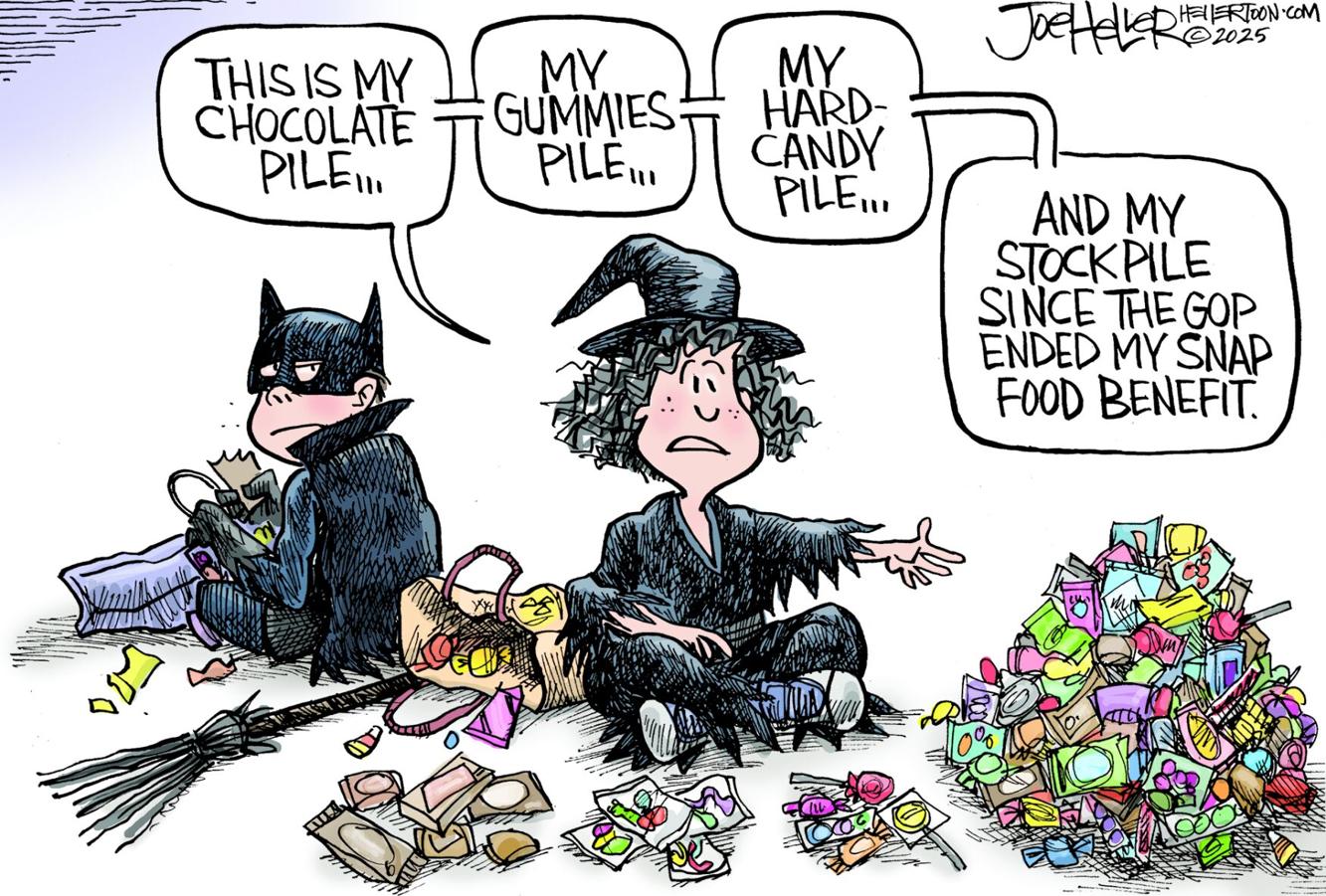 Editorial Cartoon: Stockpiling at Halloween | Opinion | themountaineer.com