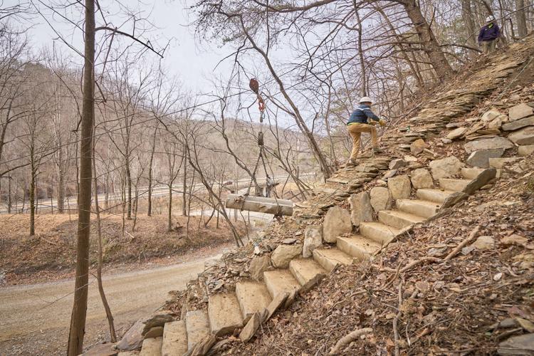 Set in stone: AT trailhead repaired after mega-washout last year | News ...